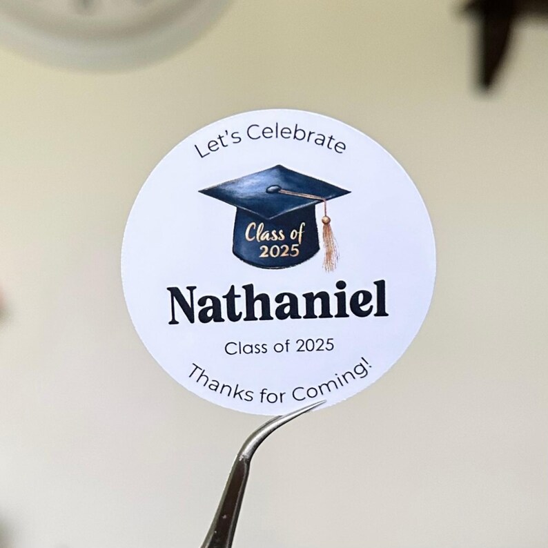 Graduation Party Favor Sticker, Graduation Party Label, Boy Graduation ...