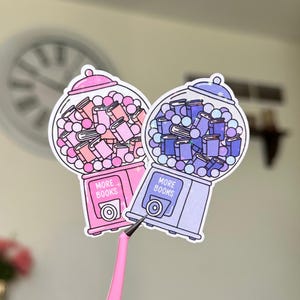 More Books Gumball Machine Sticker, Book Lover Sticker, Gift for Book ...