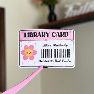 Library Card Holographic Sticker, Lifetime Membership Library Card ...