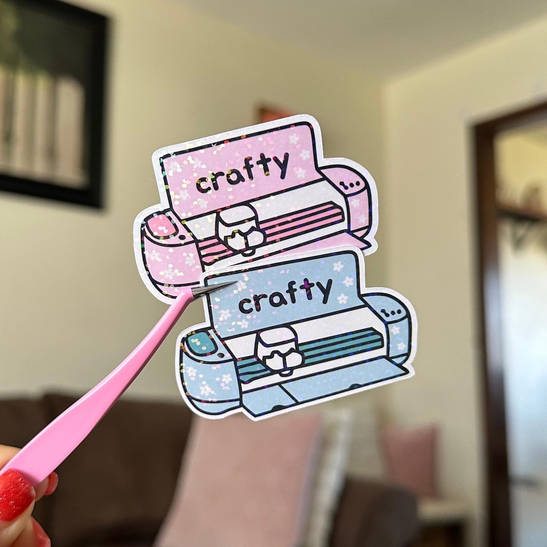Crafty Cricut Sticker, Cute Cricut Machine Sticker, Crafty Girly ...