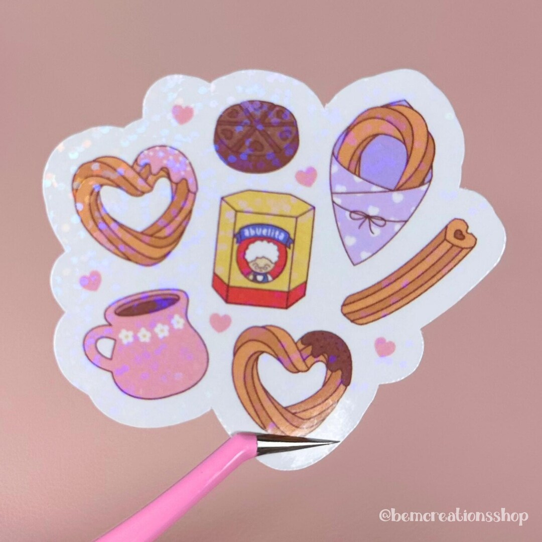 Heart Churros Sticker, Latina Sticker, Hot Chocolate Sticker, Mama ...