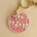 Coquette Bow Keychain, Pink Bow Acrylic Keychain, Round Acrylic Girly ...