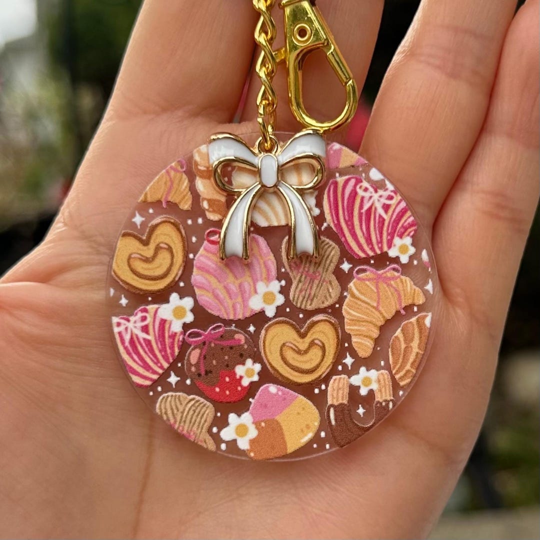 Pan Dulce Acrylic Keychain, Mexican Pan Dulce Keychain, Mexican Conchas ...