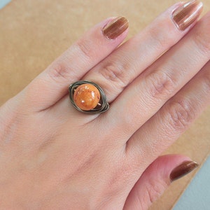 Riverstone Brown Ring Jewelry Rings Size 7.5 Orange Ring Brown Mocca ...