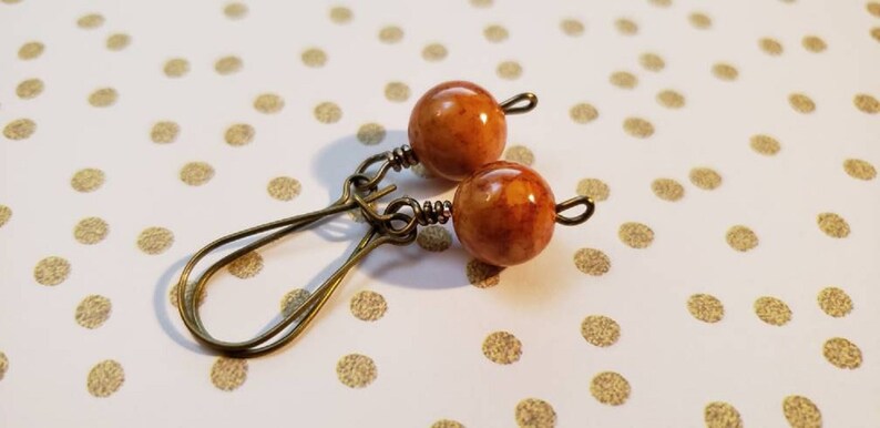 Riverstone Brown Ring Jewelry Rings Size 7.5 Orange Ring - Etsy