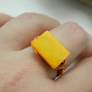 Mother of Pearl Ring. Mustard Ring. Mustard Pearl Ring. to Order ...