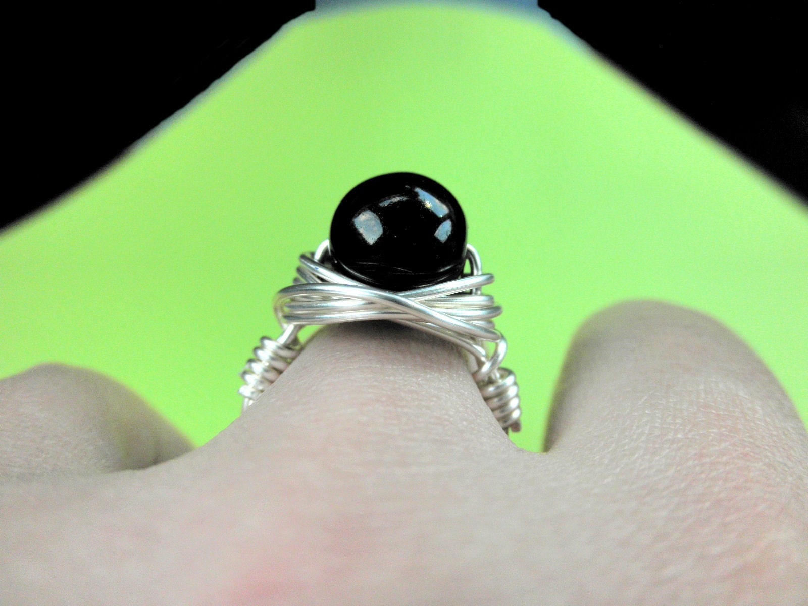 Black Onyx Ring. to Order. Black Ring Silver Rings Classic - Etsy