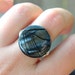 Shell Ring, Blue Striped Shell Ring - Mother of Pearl Rings. Black Grey ...