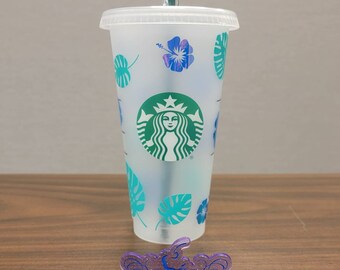Hibiscus Custom Hibiscus 24oz Cold Cup, Flower Cup, Floral Cup ...