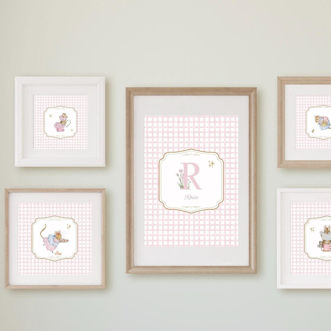 Beatrix Potter Prints for Nursery | Printable Wall Art for Girl Nursery ...