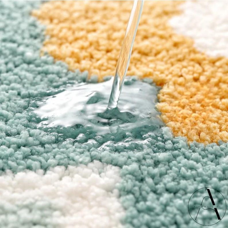 Floral Non-slip Bath Rugs, Soft Polyester Bathroom Mat, Absorbent and ...