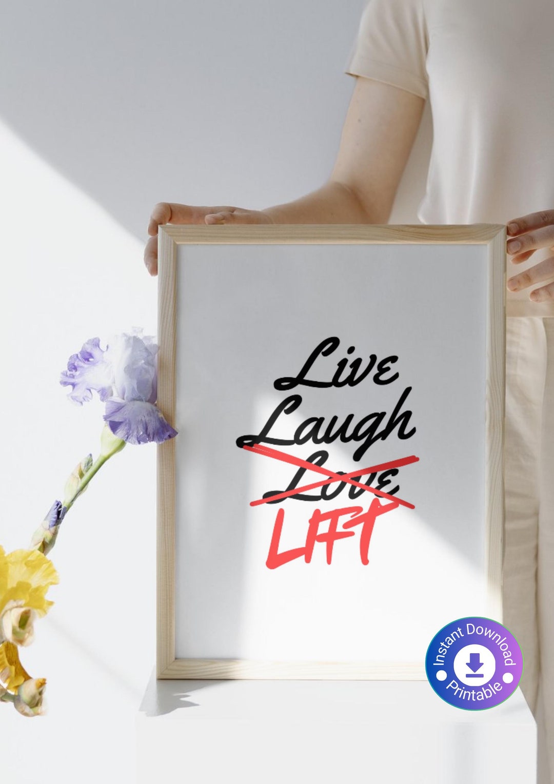Funny Gym Art: Live Laugh LIFT Poster (digital Download) - Etsy