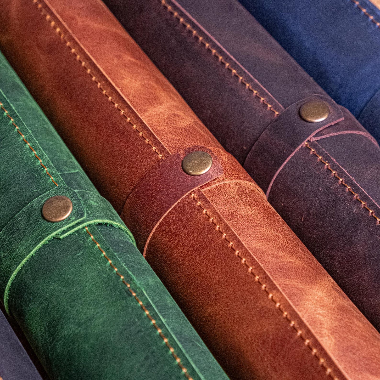 Personalization Full Grain Leather Desk Mat , Custom Size Desk Pad ...