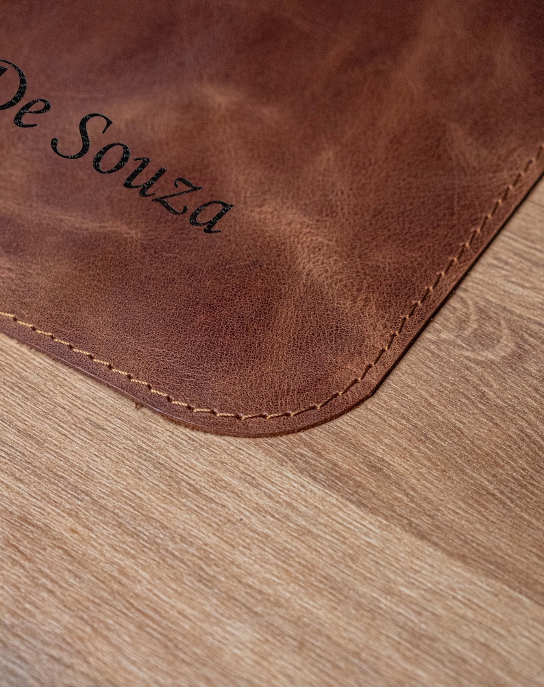 Custom Leather Desk Mat: Personalized Office Desk Pad , Full Grain ...