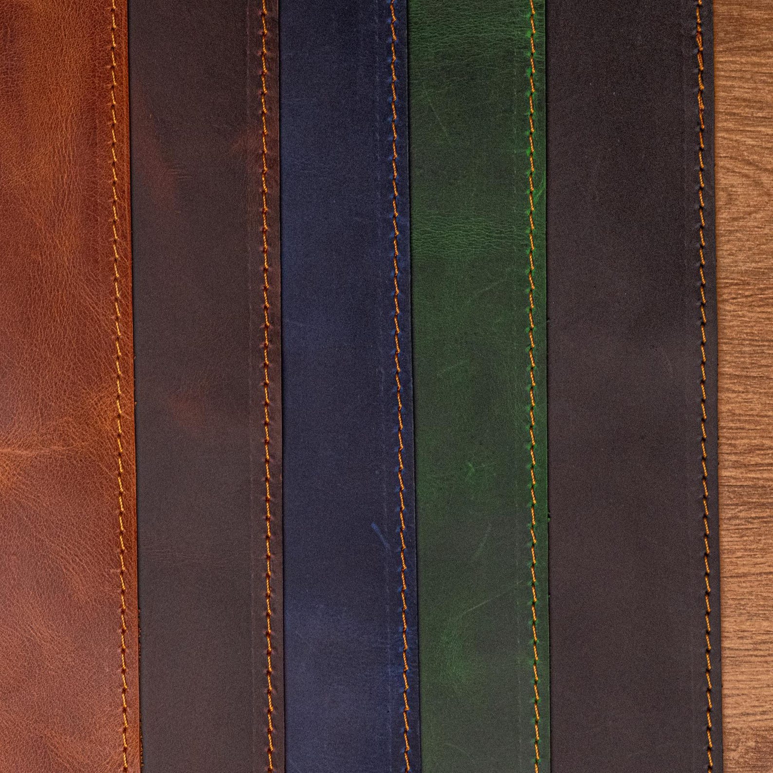 Personalization Full Grain Leather Desk Mat , Custom Size Desk Pad ...