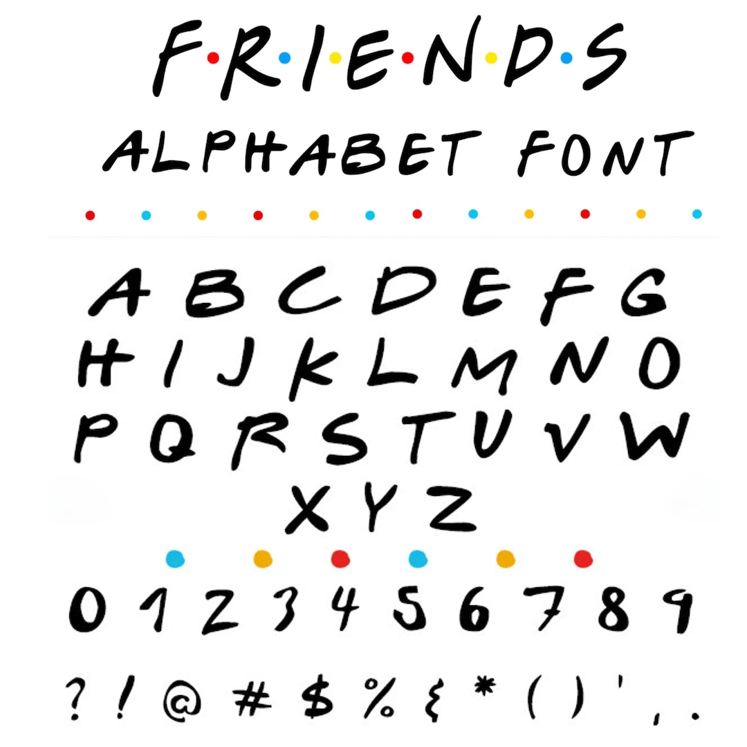 Friends Font, Friends Font for Cricut, Friends Font SVG, Cricut Font ...