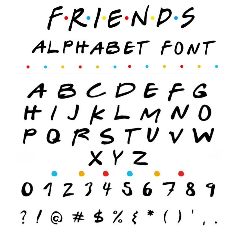 Friends Font - Etsy