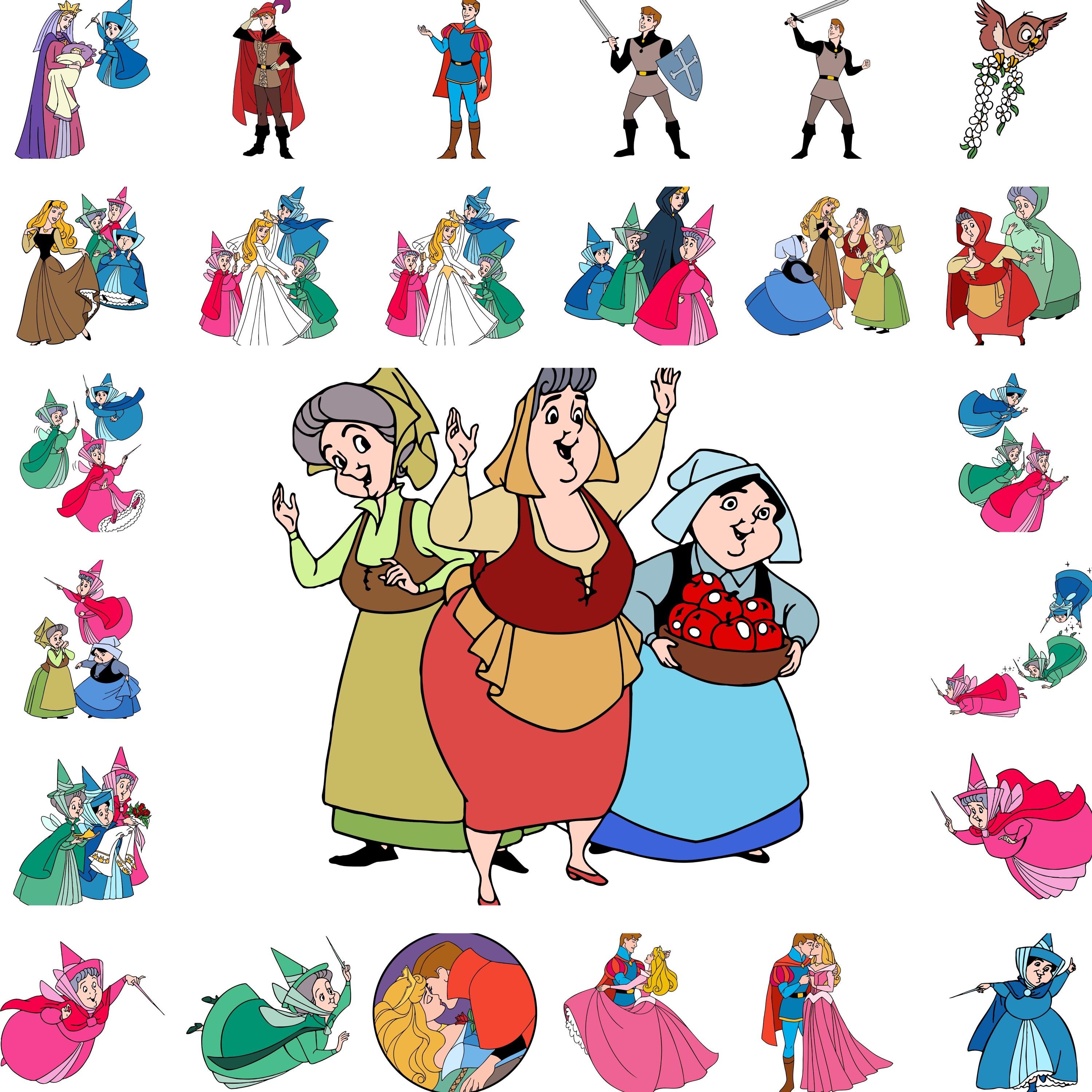 Sleeping Beauty SVG Cliparts Bundle, Sleeping Beauty Aurora SVG Cartoon ...