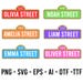 Street Sign Svg, Custom Street Sign, Street Logo Cricut Font, Street ...