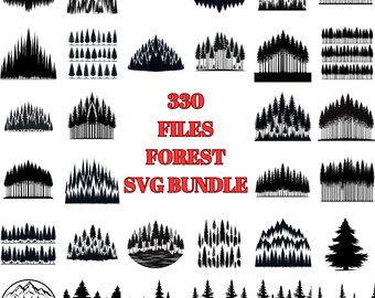 Forest Landscape SVG, Forest Scene Svg, Nature SVG, Forest Silhouette ...