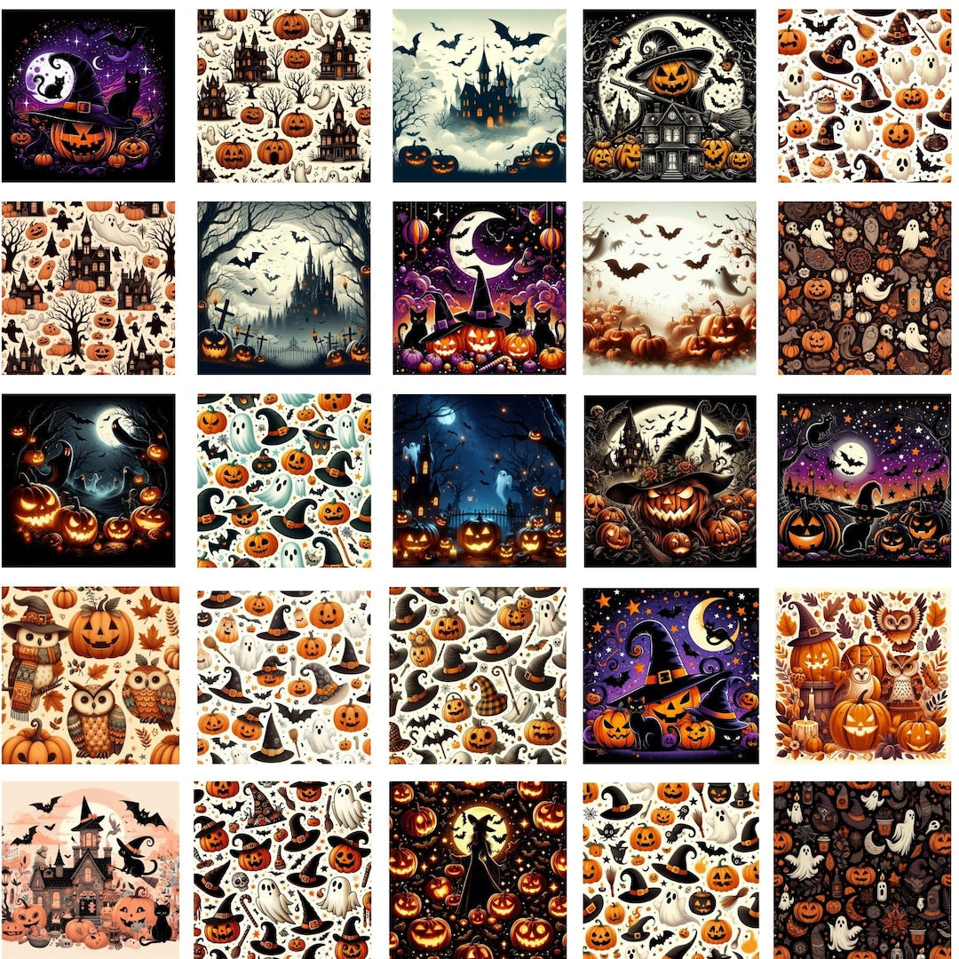 Spooky Halloween PNG Clipart | Pumpkins, Ghosts, Witches, Haunted ...