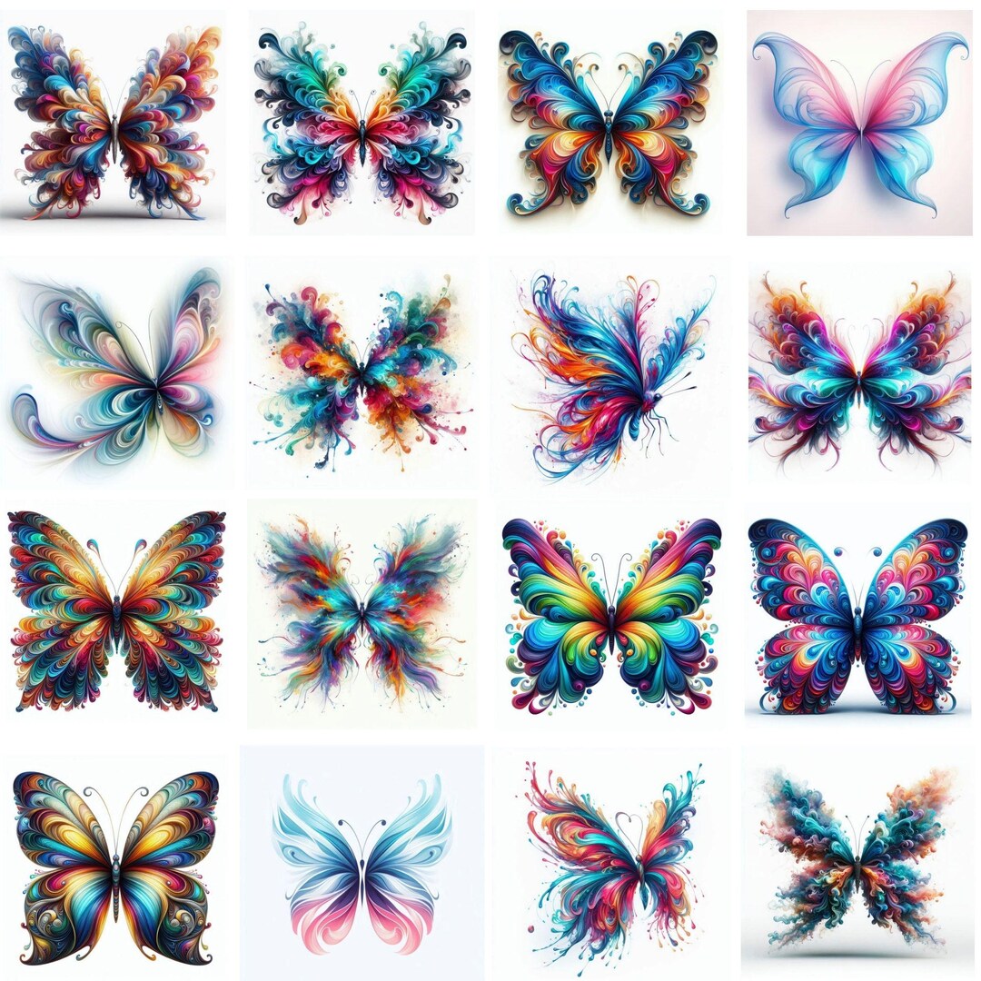 Watercolor Butterflies Clipart, Butterfly Png, Butterfly Bundle Png ...
