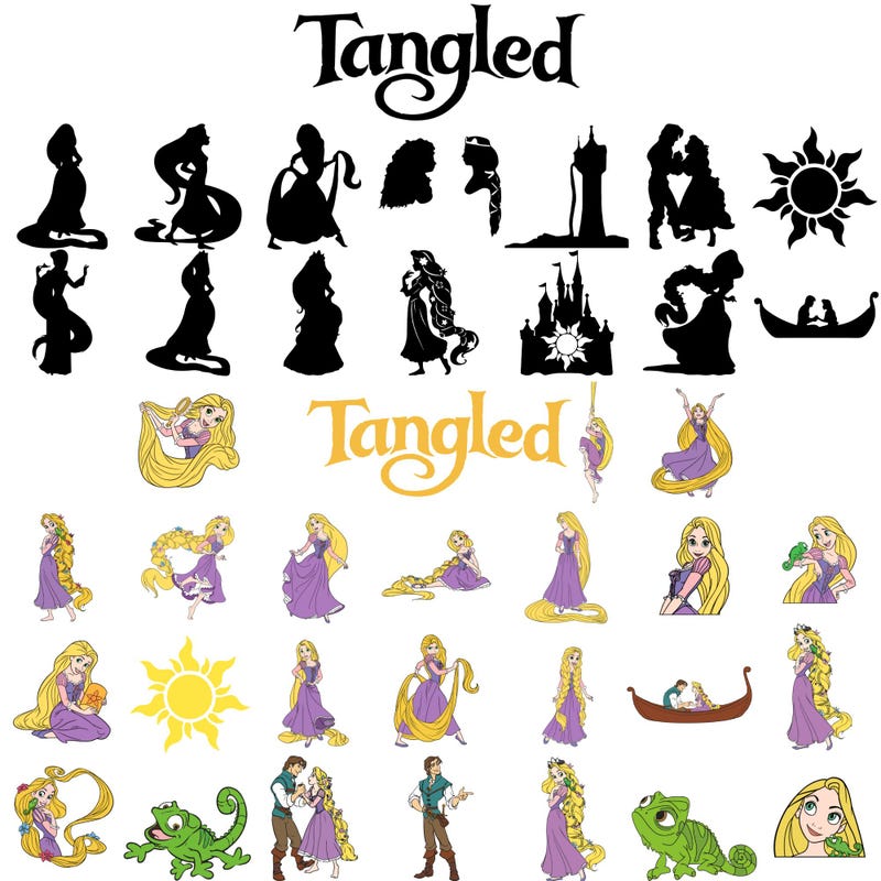 Rapunzel Svg - Etsy