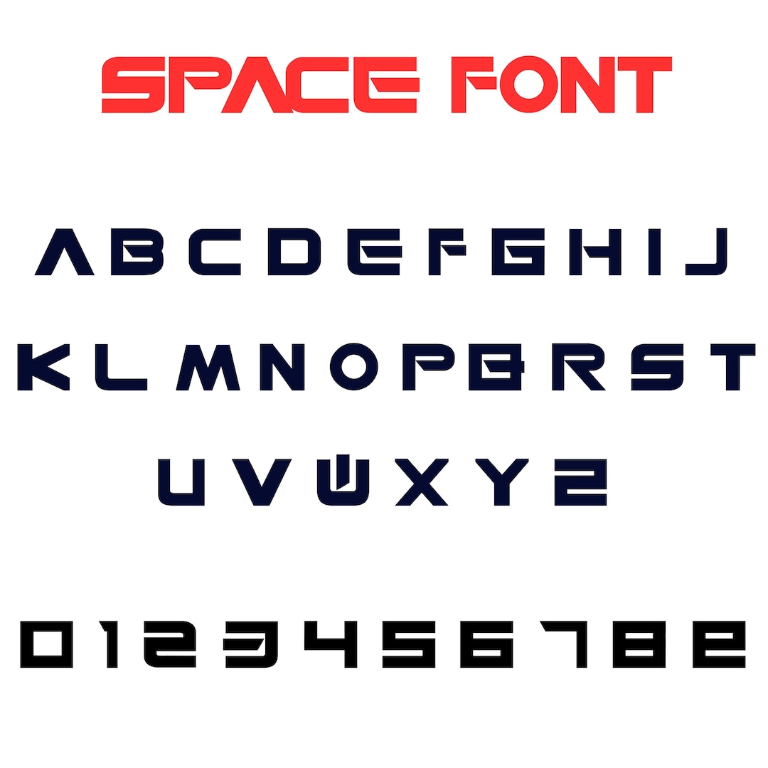Space Font Deep Space Alphabet SVG Spaceship Letters Astronaut Solar ...