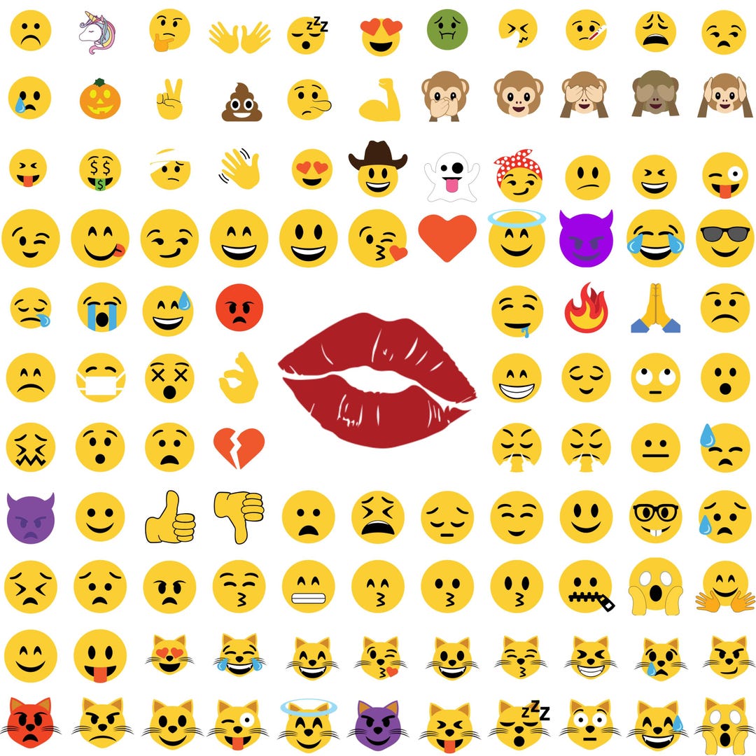 575 Mega Bundle Emoji SVG, Emoji Svg Bundle, Layered Design Vector ...