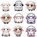 Funny Sheep Clipart Bundle, Quirky Sheep Clipart Bundle, Silly Farm ...