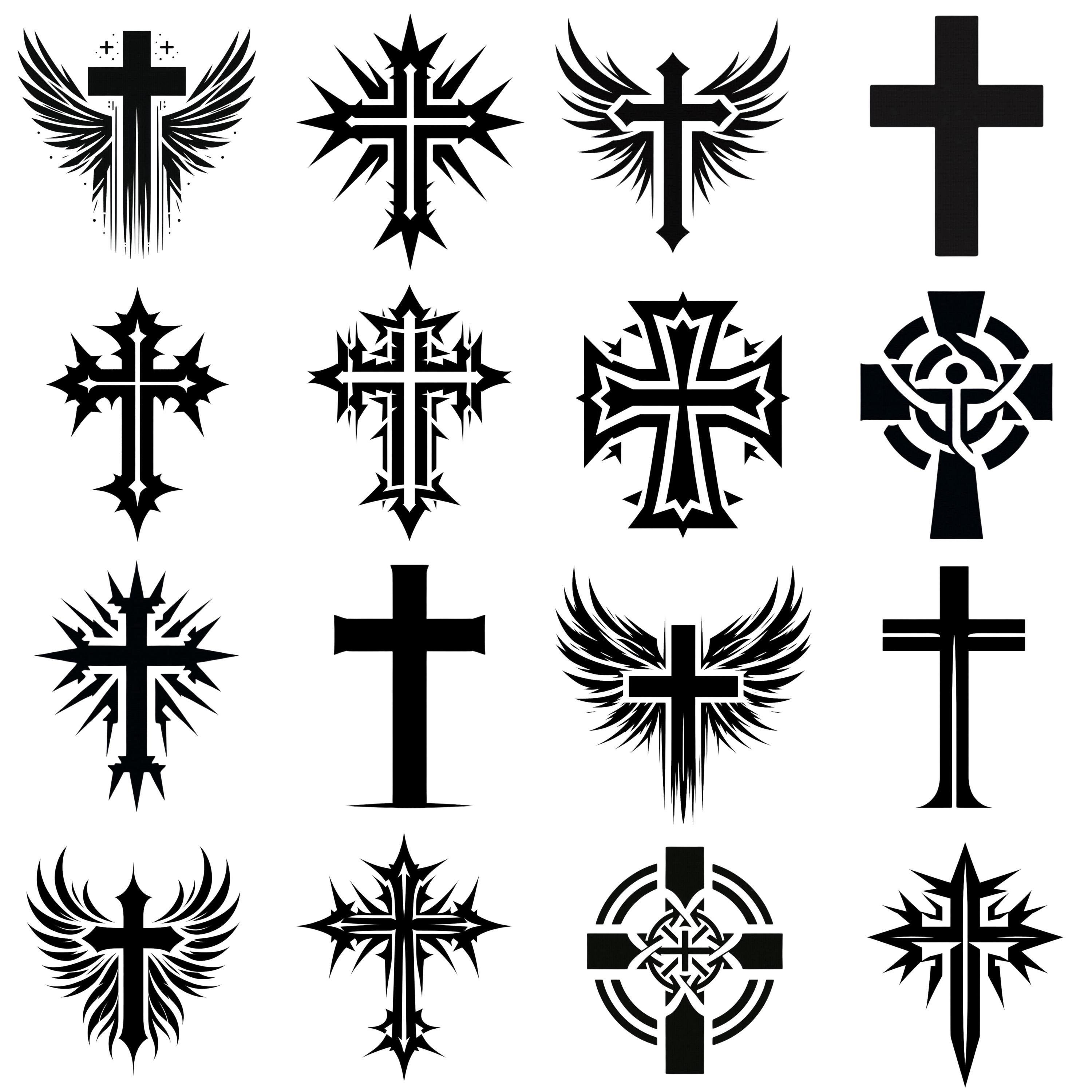 Cross Clipart Bundle | Gothic, Tribal & Celtic Cross PNG Designs ...