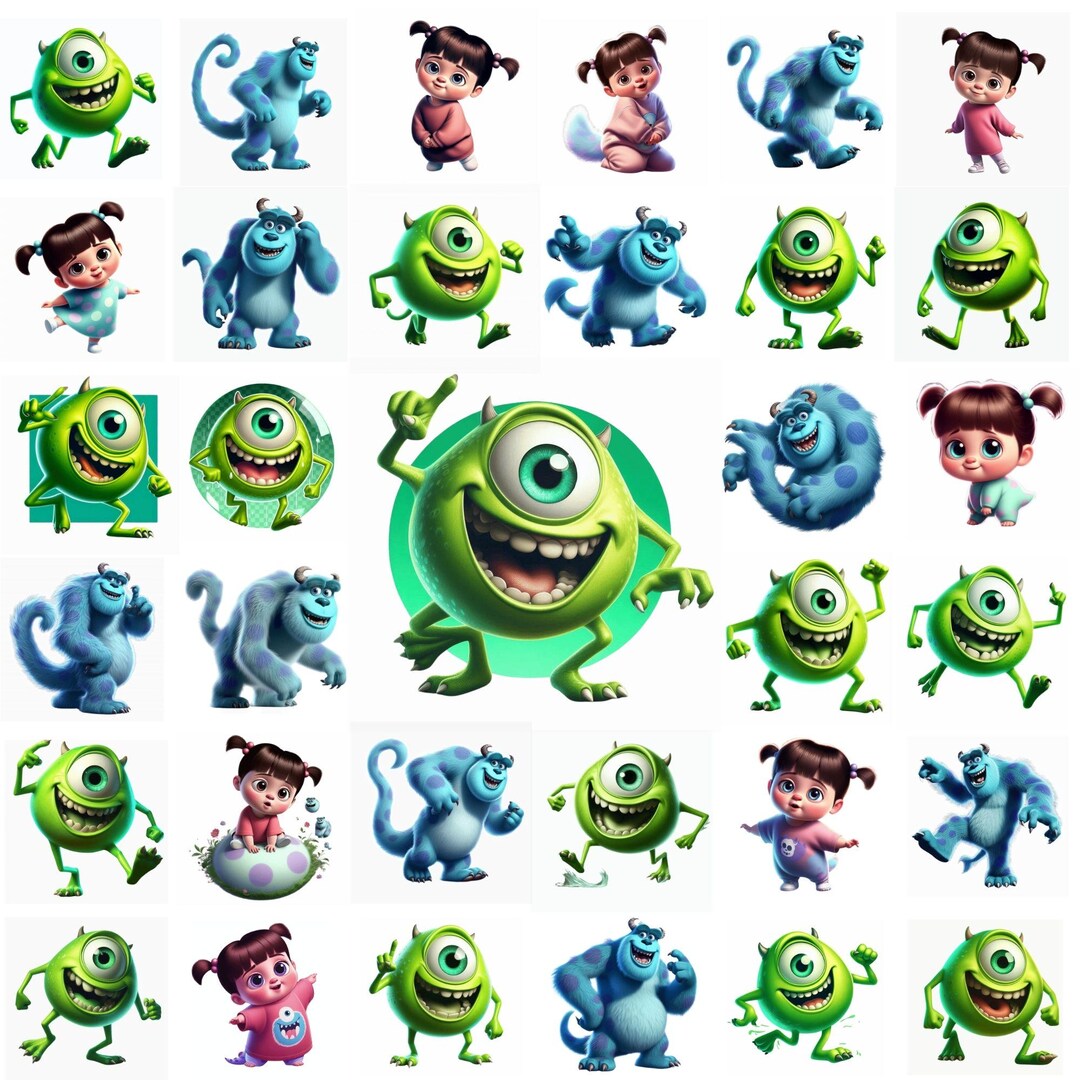 Monsters Inc Clipart Bundle, Monsters Clipart, Monsters Inc Png Cut ...