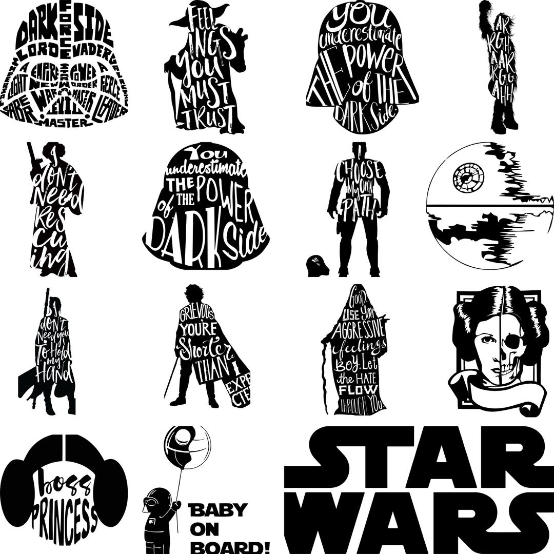 Star Wars Svg, Starwars Svg Bundle, Star Wars Png, Svg Files for Cricut ...