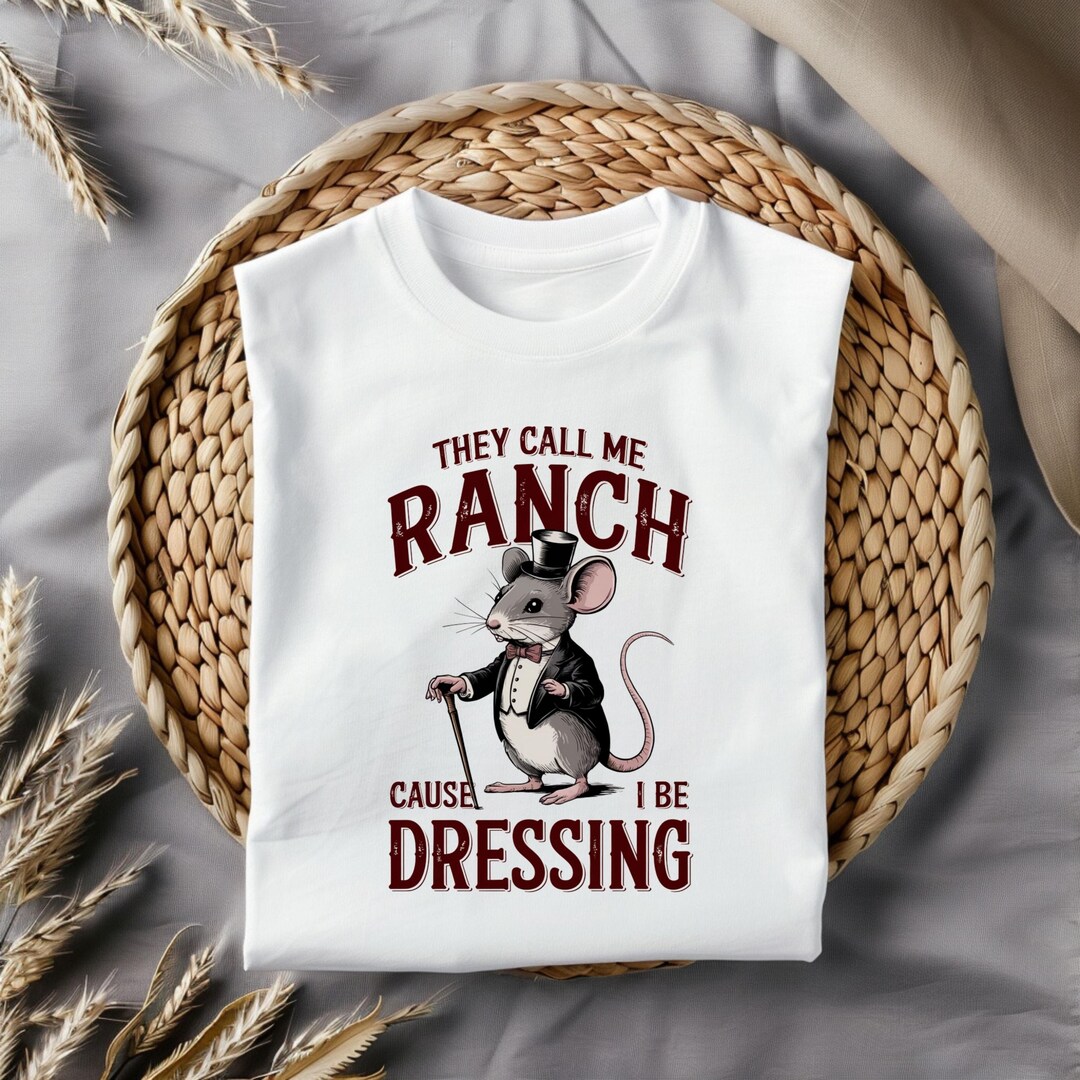 Funny Ranch Dressing Mouse PNG, Well-dressed Rat Clipart, Vintage ...