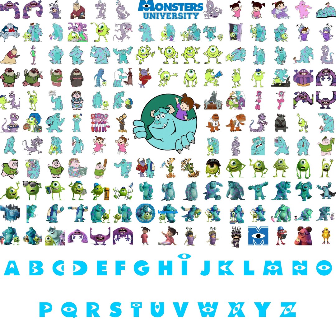Monsters Svg Bundle, Monsters Inc Clipart Bundle, Sully Svg, Mike Svg ...