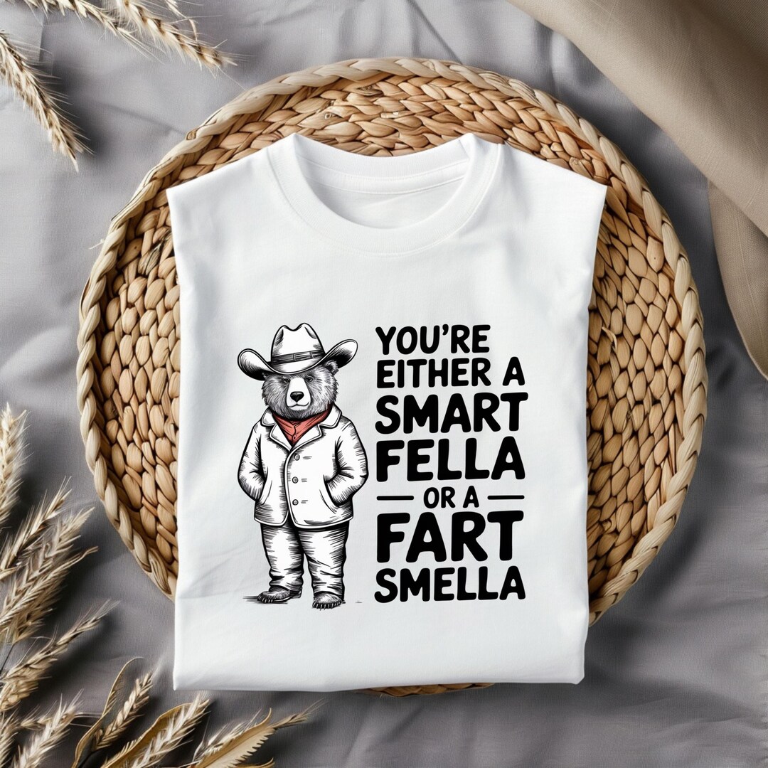 Funny Cowboy Bear PNG, Western Humor Clipart, Smart Fella Meme, Fart ...