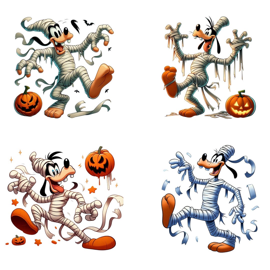 Goofy Mummy Halloween Art Pack | Funny Goofy Character PNG | Spooky ...