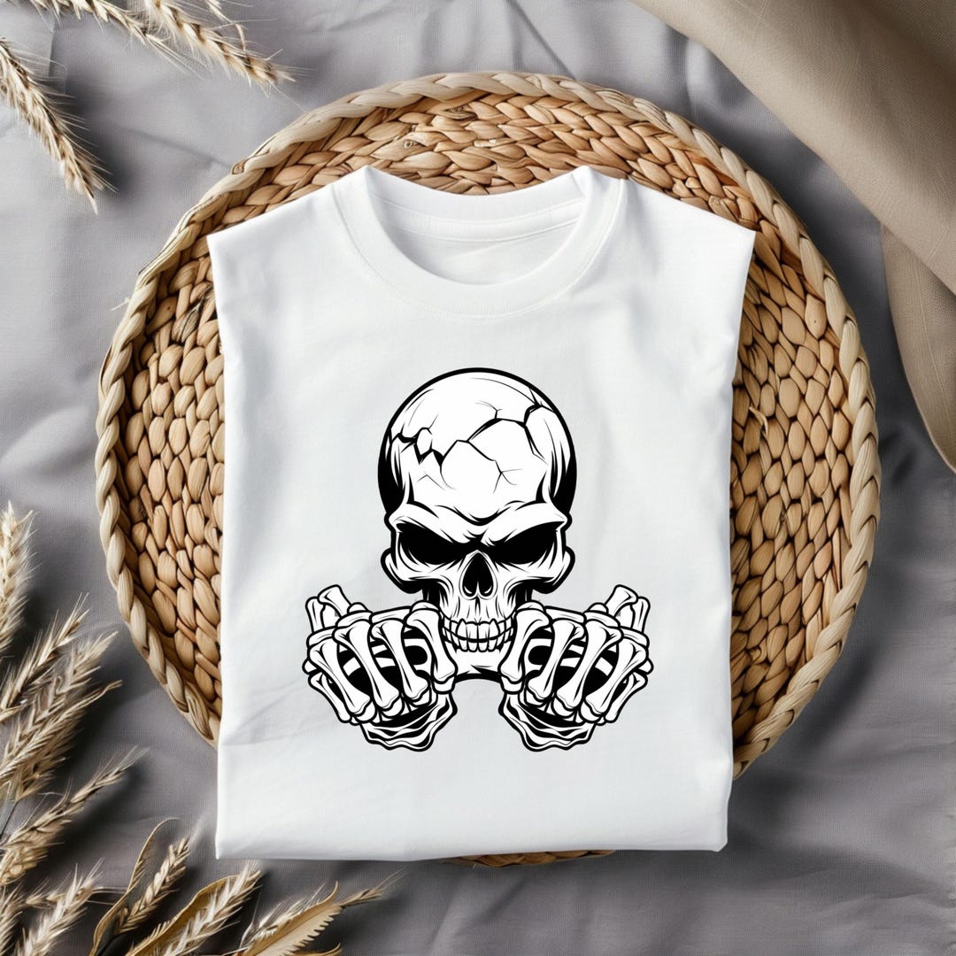 Skull Hands PNG, Gothic Skeleton Clipart, Dark Horror Sublimation ...