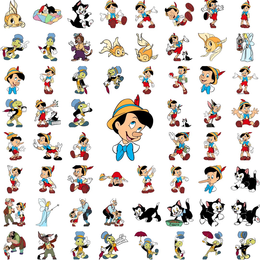 Pinocchio Clipart Bundle, Pinocchio Clipart, Pinocchioo Vector ...