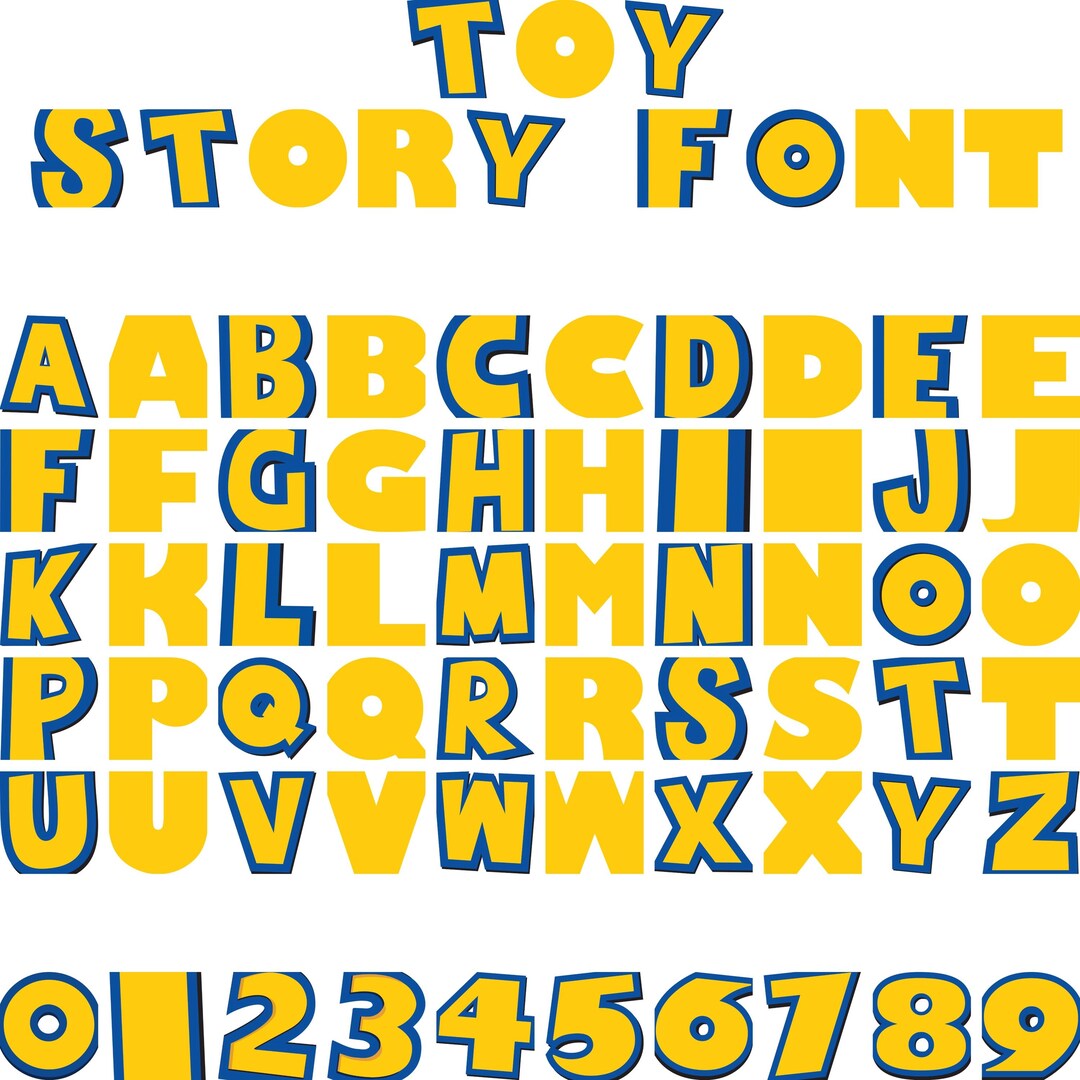 Toy Story FONT SVG, Toy Story SVG, Toy Story Alphabet Svg, Toy Story ...