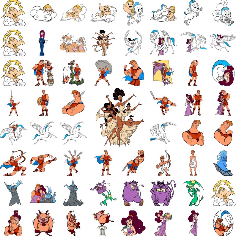 Hercules SVG Bundle, Baby Hercules Svg Files for Cricut, Baby Pegasus ...