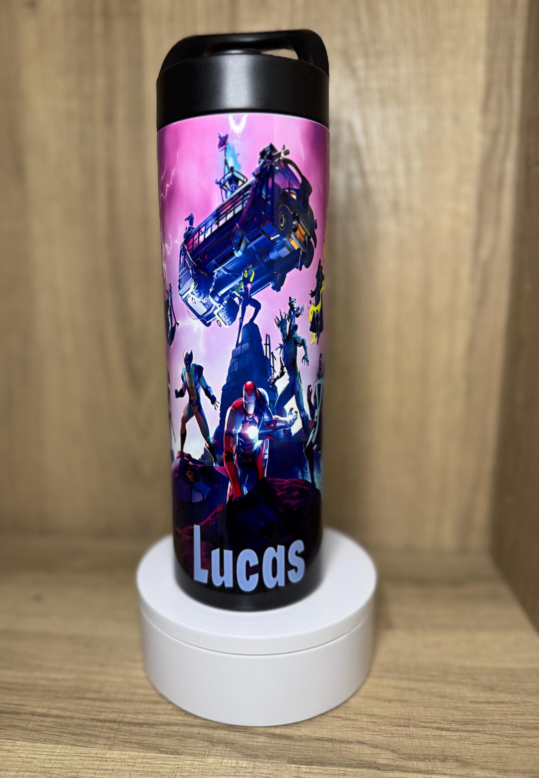 Custom Gamer Kids Water Bottle for Kids - 20 Oz Stainless Steel Tumbler ...