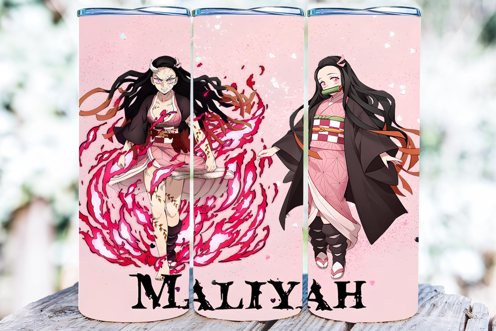 Demon Slayer Nezuko Theme 20 Oz Tumbler or Water Bottle | Anime ...