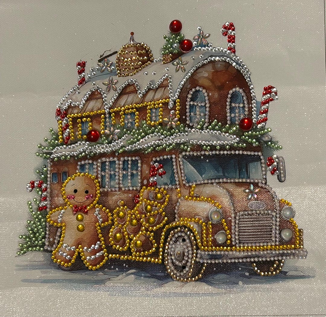 Christmas Bus Finished Diamond Painting - Etsy
