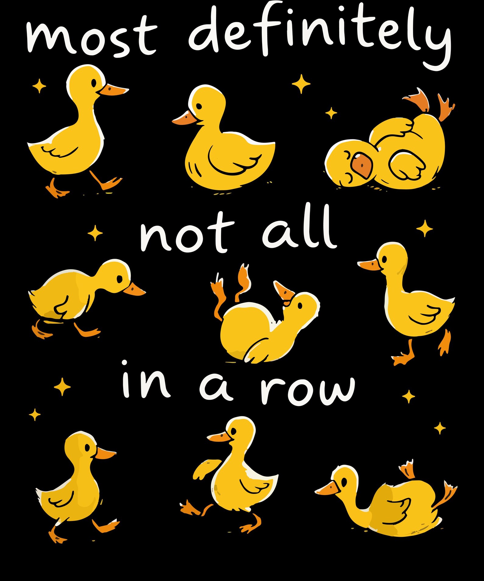 Funny Duck SVG PNG – Most Definitely Not All in a Row, Quirky Teacher ...