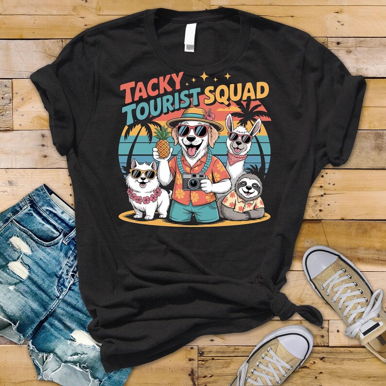 Tacky Tourist Squad PNG SVG | Funny Vacation Animal Clipart | Tropical ...