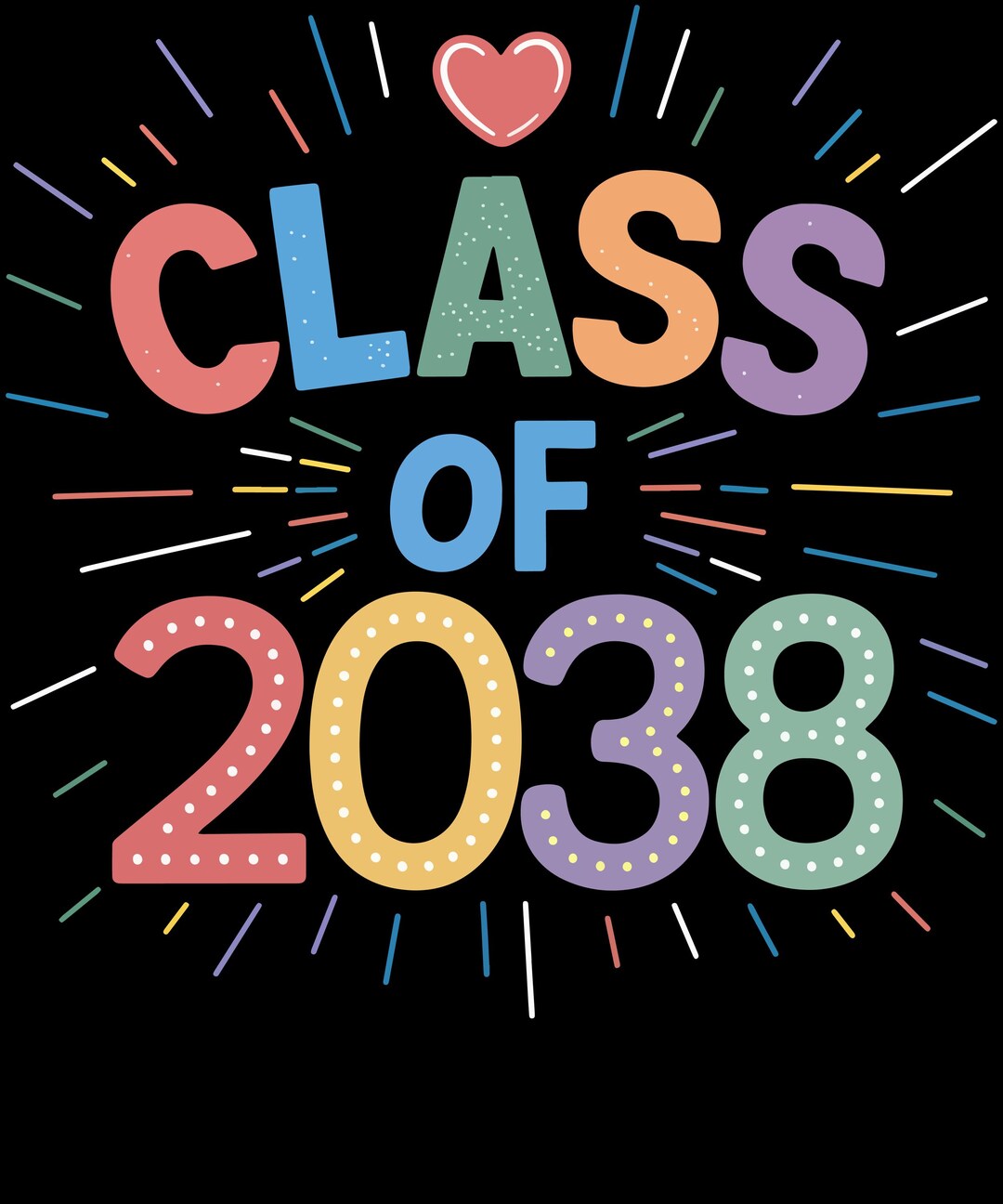Class of 2038 PNG SVG – Graduation 2038 Shirt Design for Kids ...