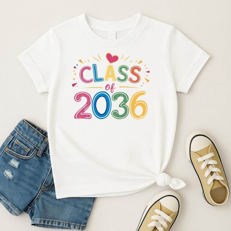 Class of 2036 Graduation Design – Kids' Shirt PNG SVG (digital Download ...