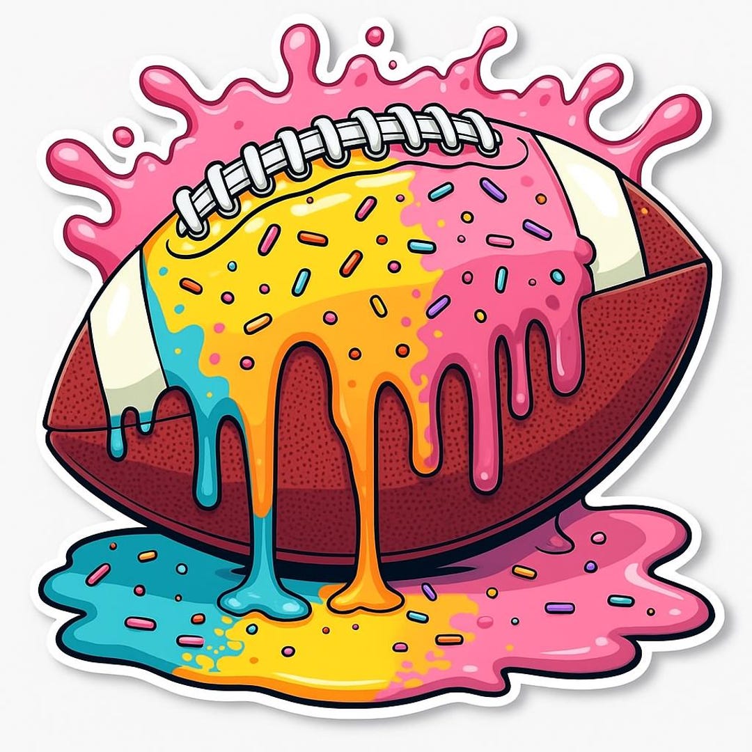 Drippy Rainbow Football SVG PNG | Cute Sports Sublimation Design ...