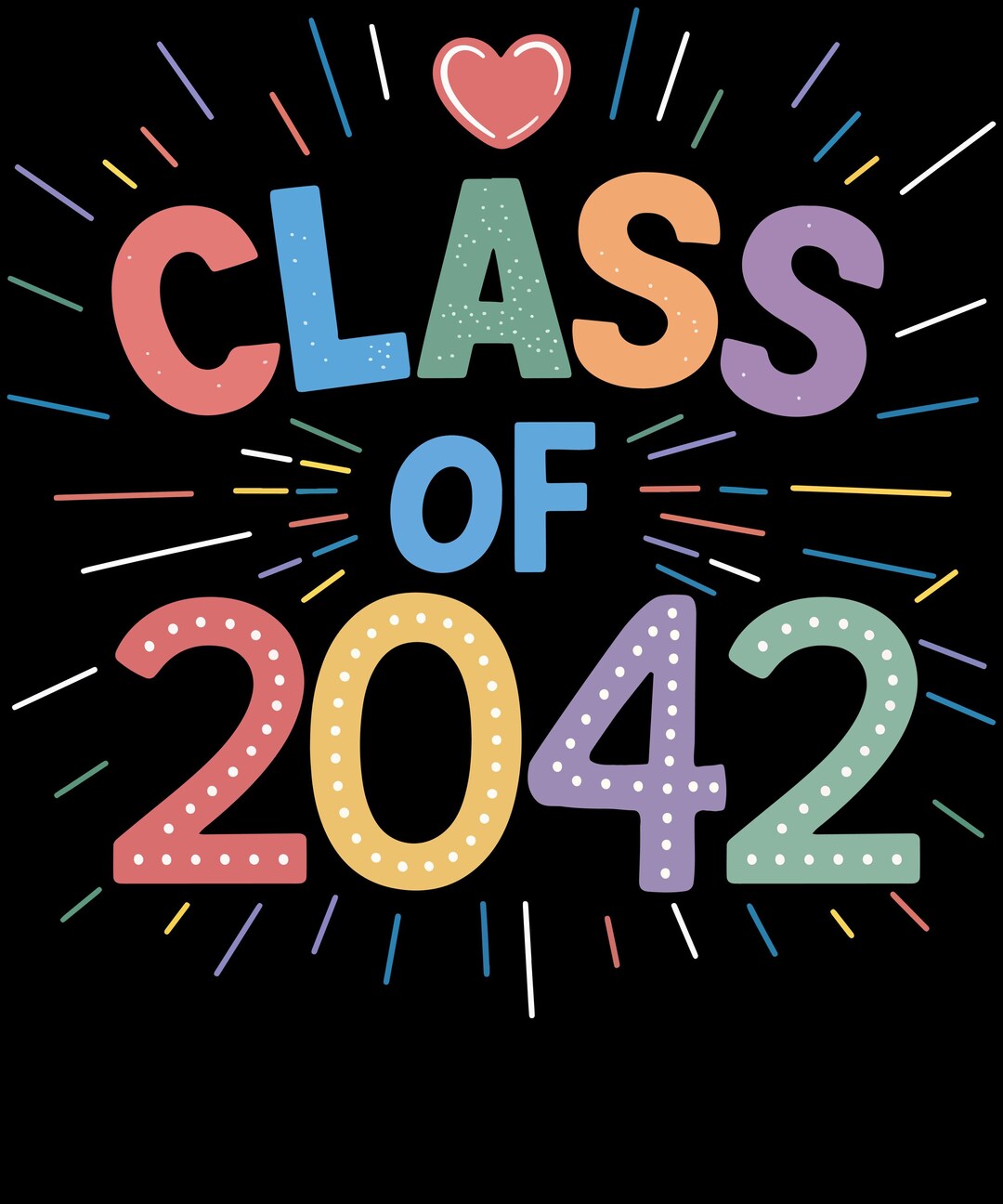 Class of 2042 PNG SVG – Graduation Shirt Design for Kids – Kindergarten ...